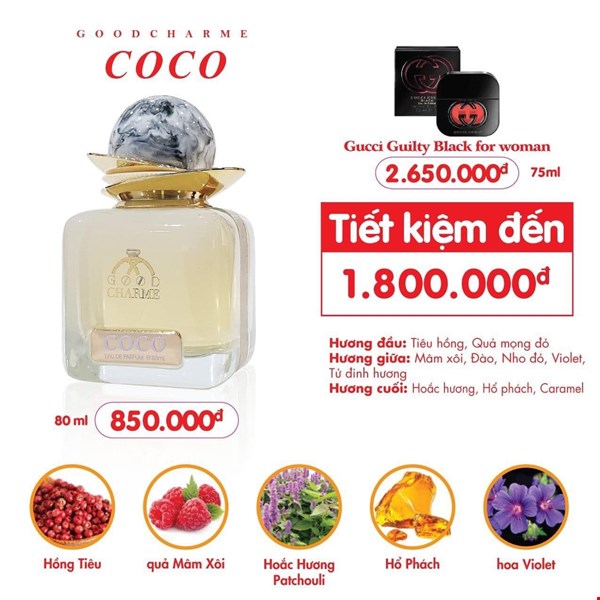 Nước Hoa Nữ Hương Tiêu Hồng Good Charme Coco Trắng